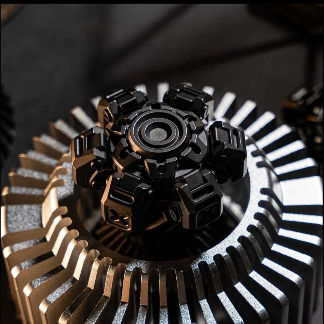 JZEDC Mecha City X Fidget Spinner | CNC Steel Stress Toy